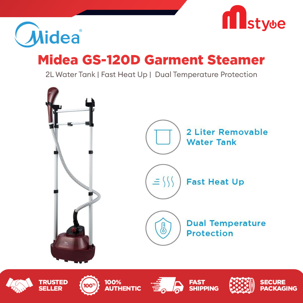 Midea GS-120D Garment Steamer 2L Water Tank | Shopee Malaysia