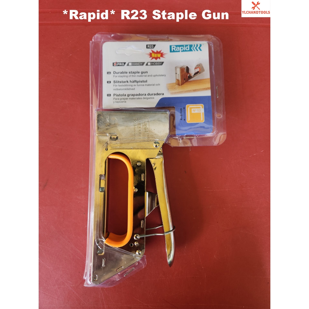 RP23 RAPID HEAVY DUTY STAPLE GUN ( FOC 1 BOX 6MM & 1 BOX 8MM REFIL NAIL ...