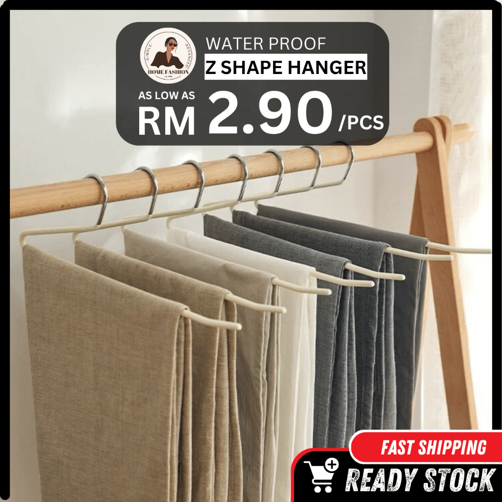H2 Z Shape Hangers Premium Stainless Steel Anti Slip Hanger Baju [Ready ...