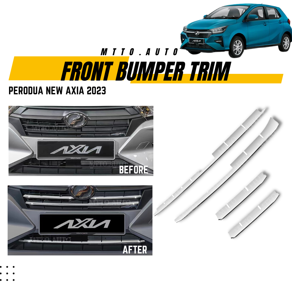 MTTO Perodua New Axia 2023 Exterior Car Front Bumper Trim Garnish Front ...