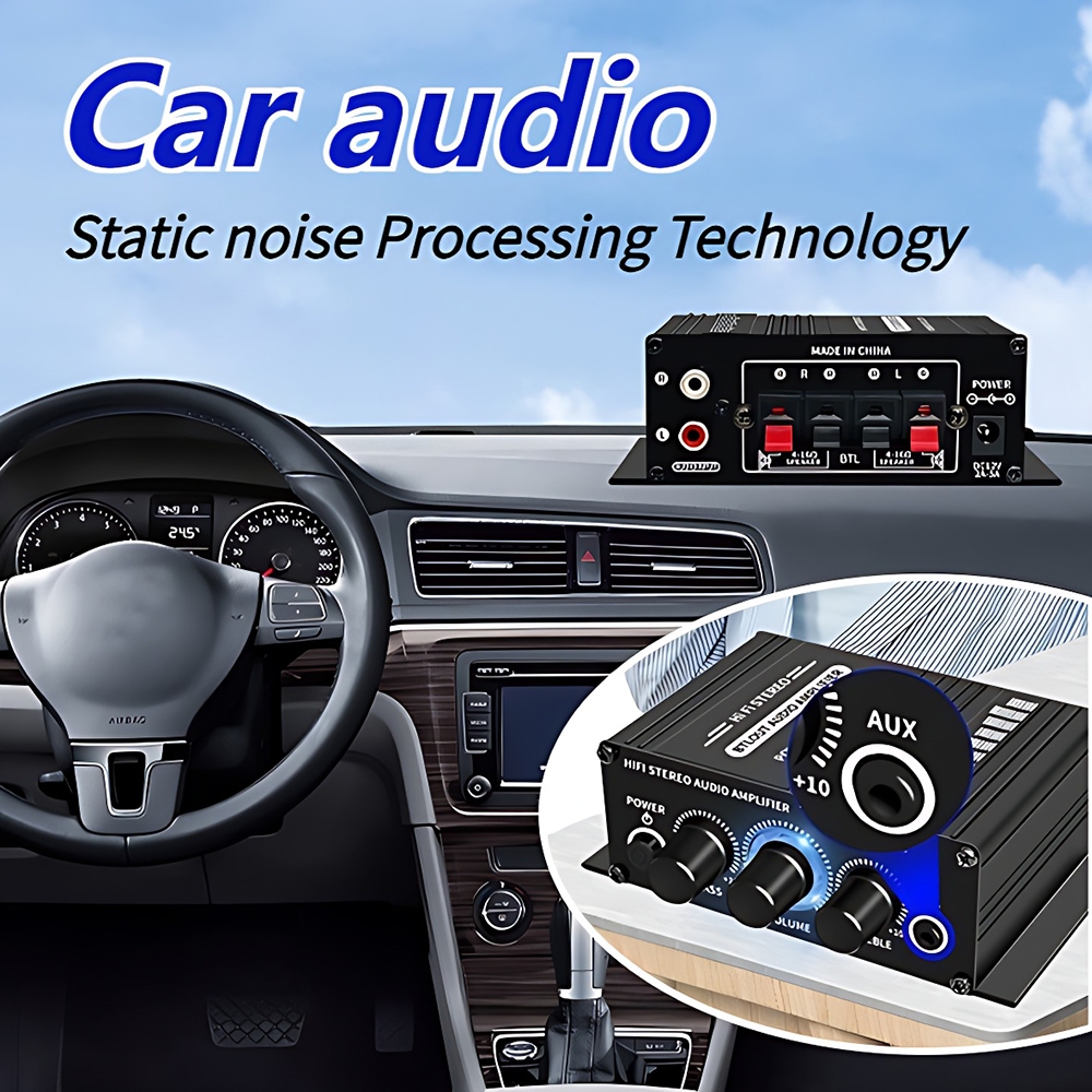 HiFi Audio Amplifier 400W 2 Channel 12V Car Audio Power Amplifier ...