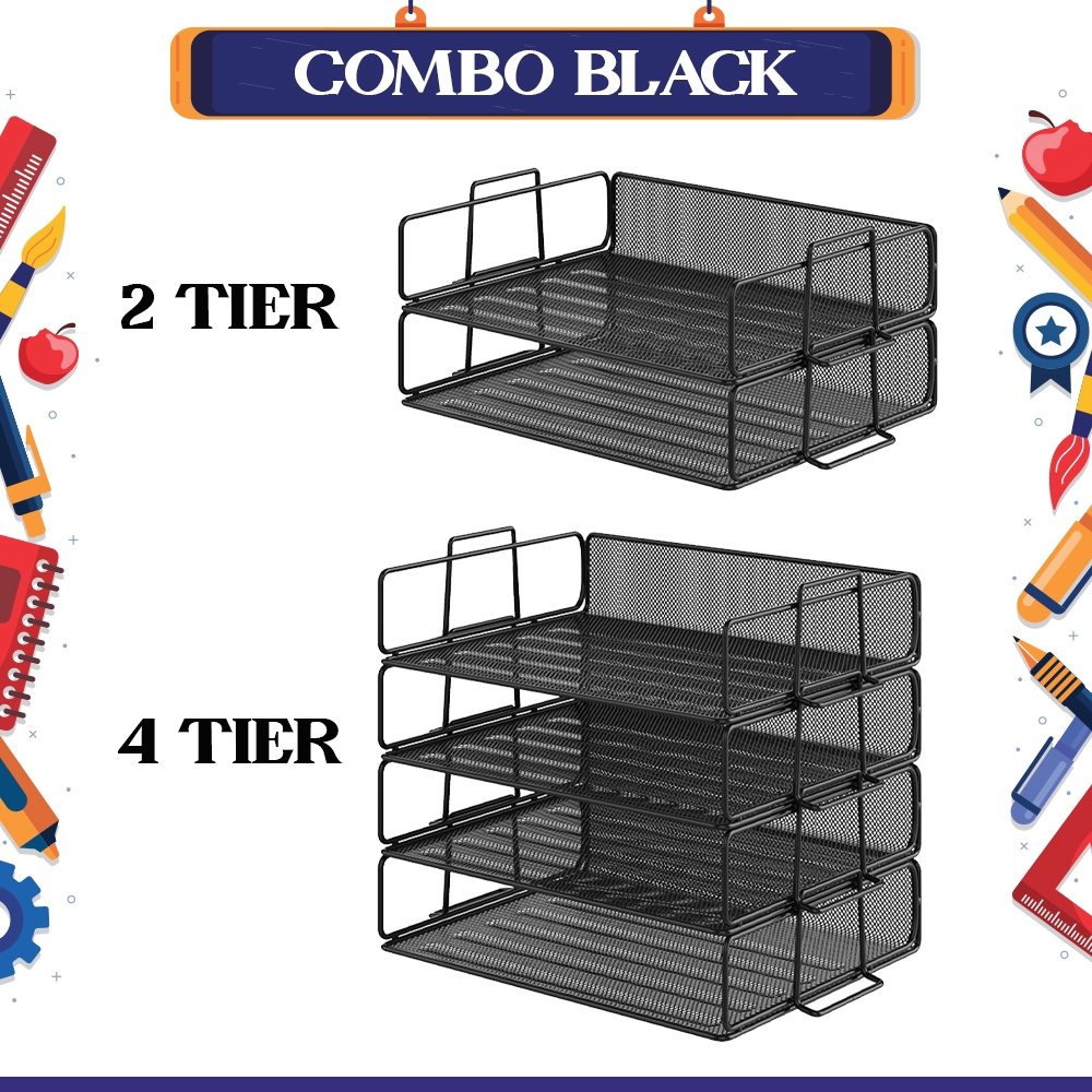 Worthbuy Multi-Layers Document Tray Office Document Storage Rack ...