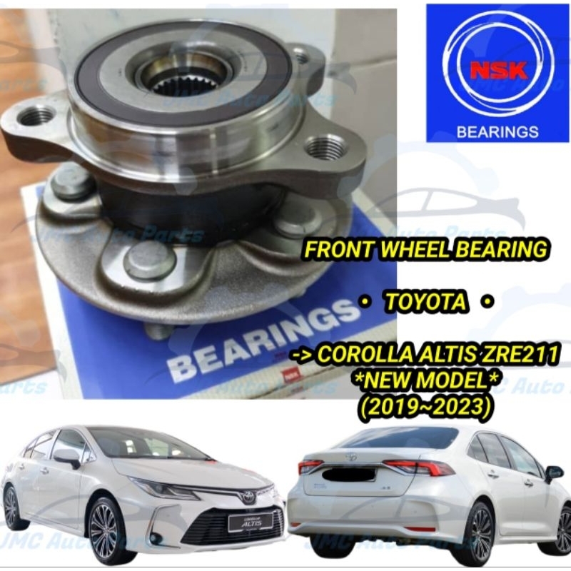 TOYOTA ALTIS ZRE211 NEW MODEL 🔥 FRONT WHEEL BEARING NSK 2019~2023 | Shopee Malaysia
