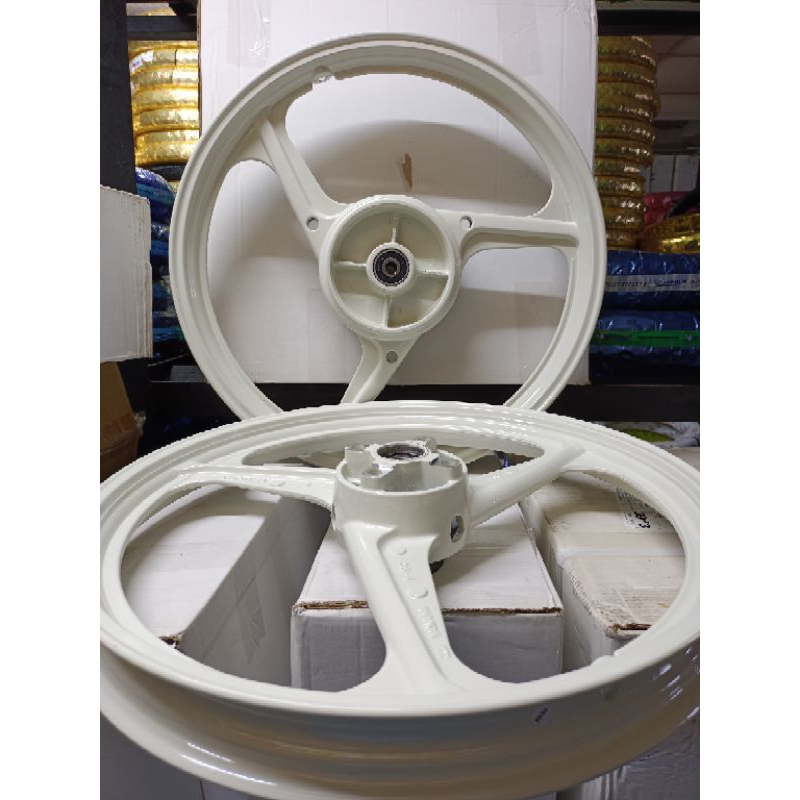 YAMAHA LC135 V1 - V7 SRLZ SRLZR SPORT RIM BATANG 3 WHITE SPORT RIM 3L WHITE ENKEI SIAP BEARING ...