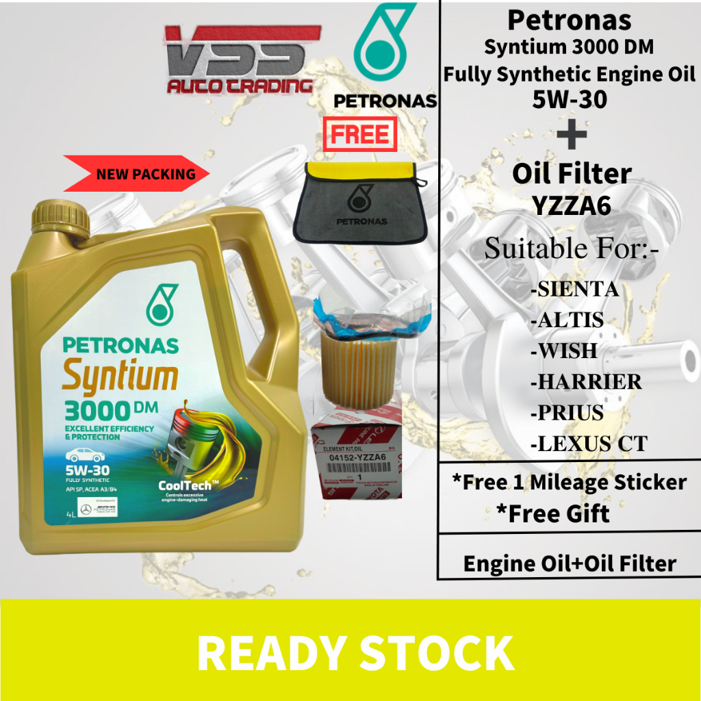 NEW PACKING Petronas Syntium 3000 SN-PLUS 5W30 Fully Synthetic Engine ...