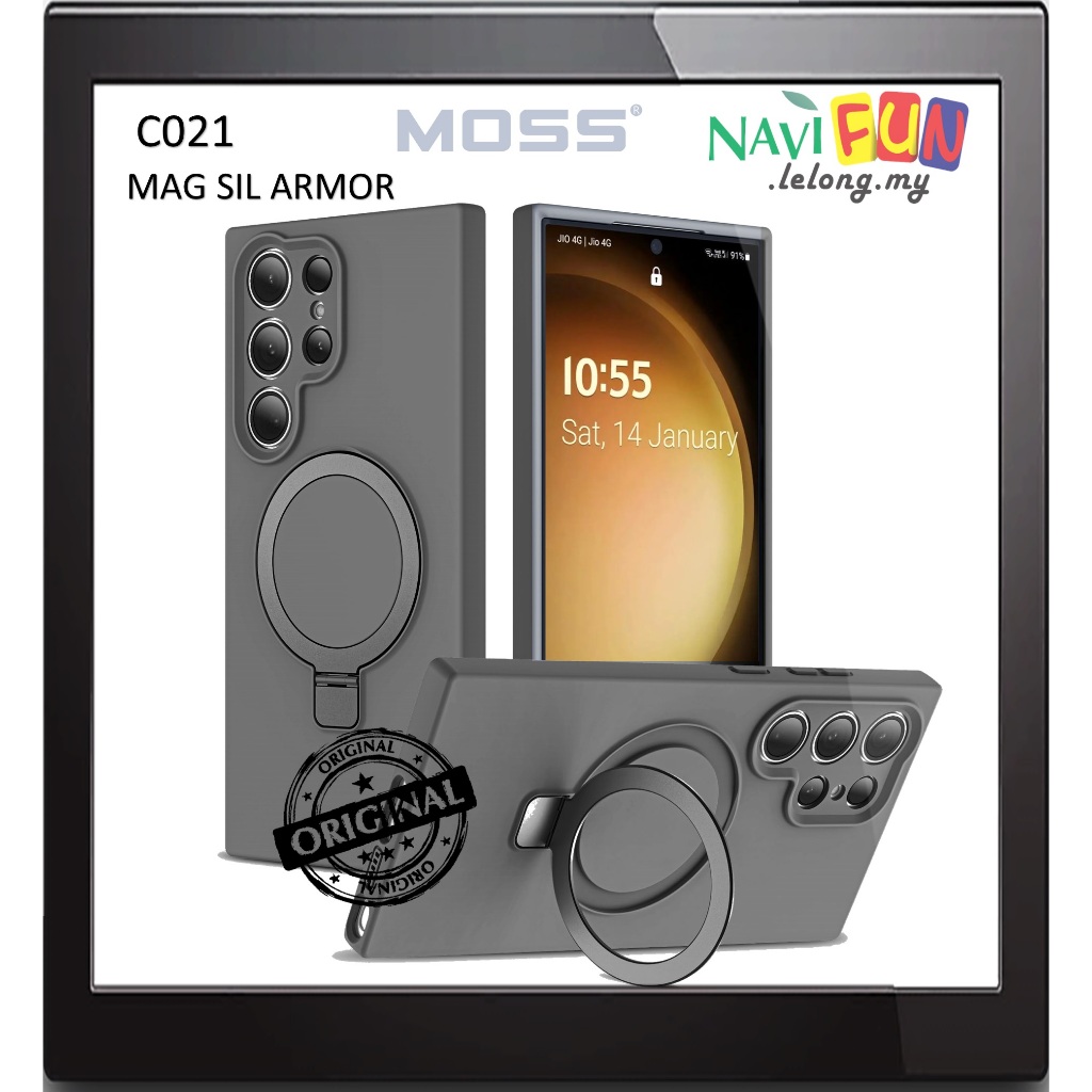 [ for Samsung S23 Ultra ][ MAG SIL ARMOR Stand ] MOSS C021 Liquid ...