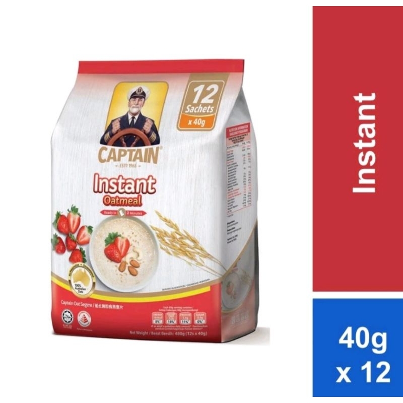 Captain Instant Oatmeal (40g x 12's) | Shopee Malaysia