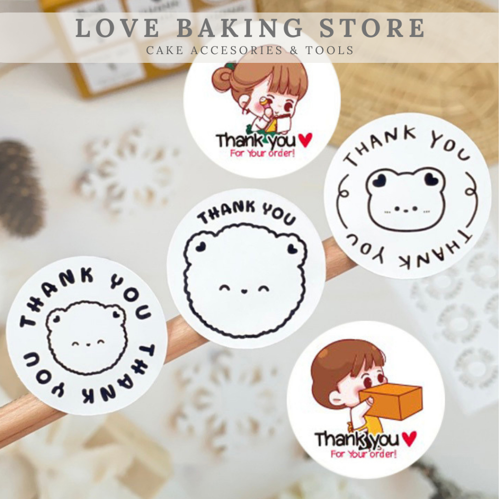 LBS • 120pcs | Cute Bear Stickers Thank You For Your Order Envelope ...