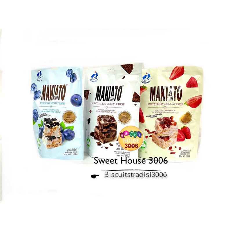 Twinfish 150g Makiato Macchiato Cocoa Strawberry Blueberry Nougat Crisp ...