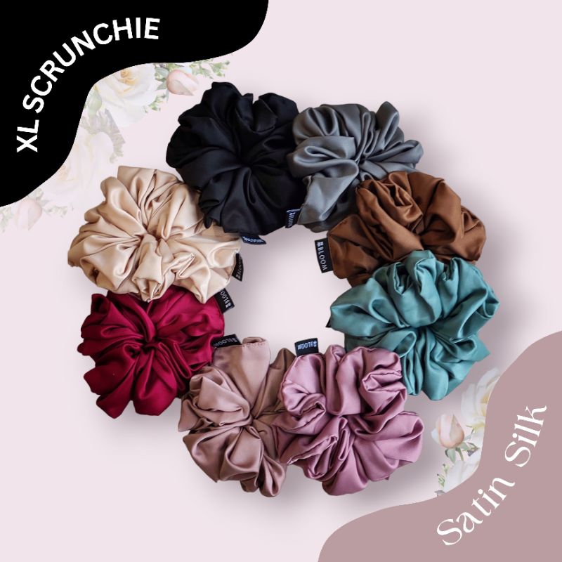 BLOOM Premium Quality Satin Silk XL Scrunchie | Shopee Malaysia