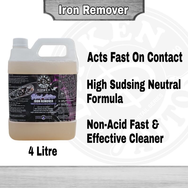 DIPKEN Iron-X Wheel Cleaner (4 Litre ) 142uk.fl.oz / Iron Remover ...