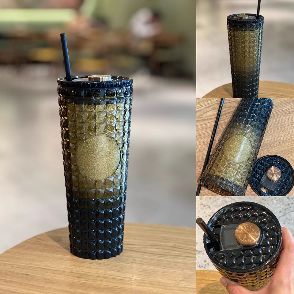 Starbucks 星巴克 China 2023 Classic Black Gold Blink Siren Mermaid 710ml Venti Cold Cup Tumbler ...