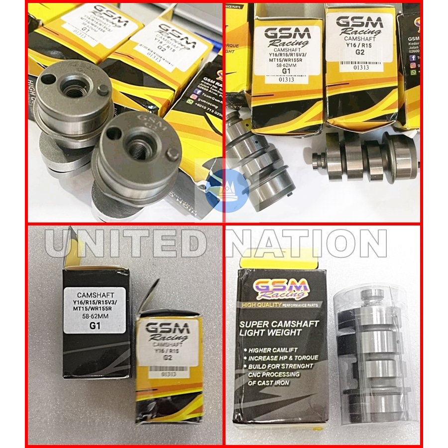 GSM Racing Cam Y16ZR NVX MT15 R15V3 ( G1 / G2 ) 100% ORIGINAL Y16 ...