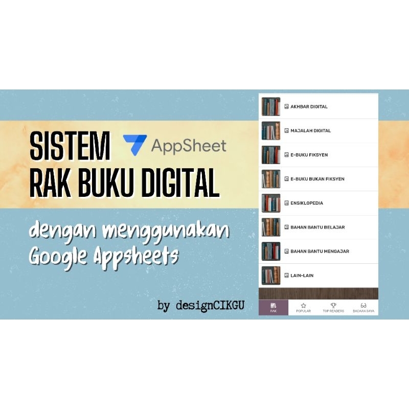 Rak Buku Maya (Digital Library) dengan Google AppSheet | Shopee Malaysia