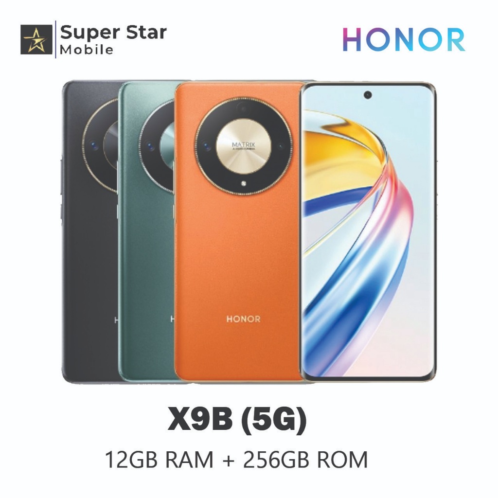 Honor X9B 5G (12GB RAM+256GB ROM) 5800mAh Wired Charging 35w, 6.78" AMOLED Display- 1 YEAR ...