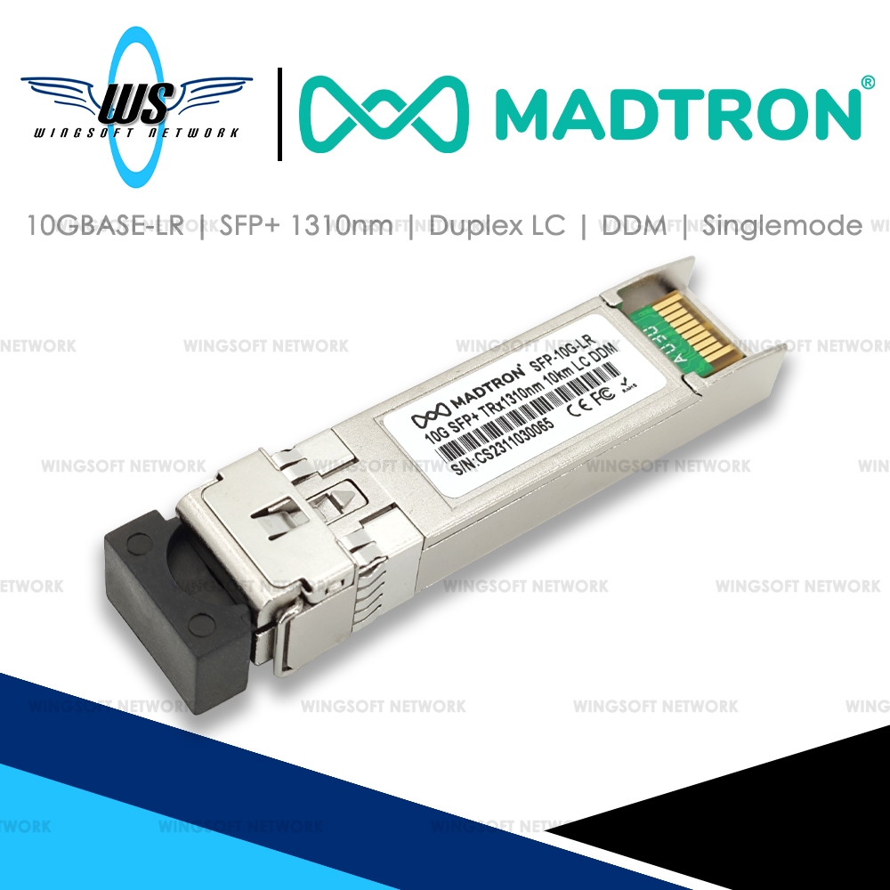 𝗠𝗔𝗗𝗧𝗥𝗢𝗡® SFP-10G-LR 10G BASE-LR SFP+ 1310nm 10km DDM Duplex LC SMF Transceiver Module | Shopee ...
