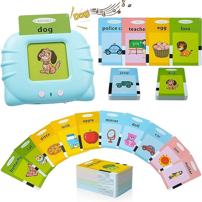 Early Educational Flash Card Reader Learn Talking Speak Word Toys card ...