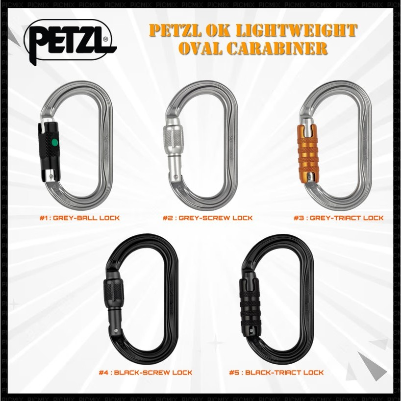 PETZL OK OXAN WILLIAM Vertigo Carabiner MINO Three Different Locking ...