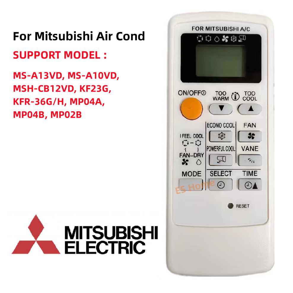 MITSUBISHI Air Cond Remote Control (Black Screen) MS-A10VD / MS-A13VD / MSH-CB12VD / MS-GC10VD ...