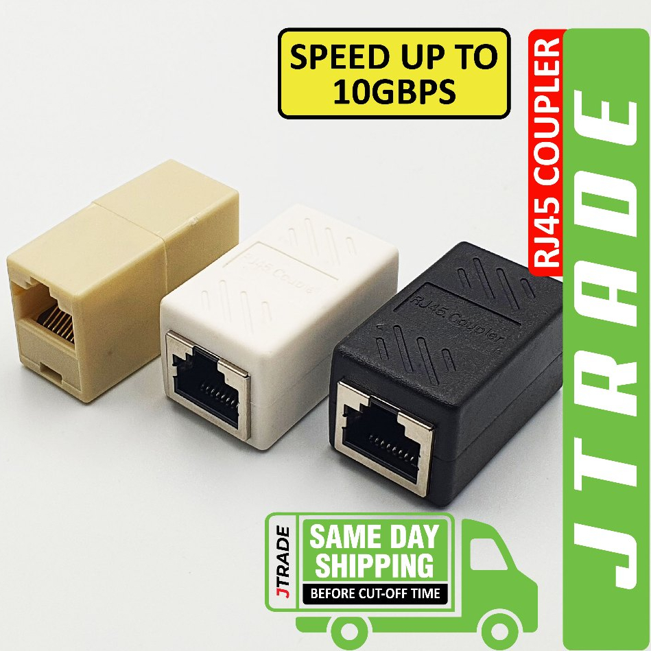RJ45 8P8C LAN Network Straight Coupler Extender Joint Converter Plug ...