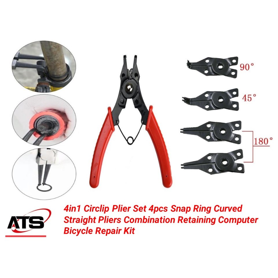 4pcs circlip plier set New 4 in 1 Snap Ring Pliers Plier Set Circlip Combination Retaining Clip ...