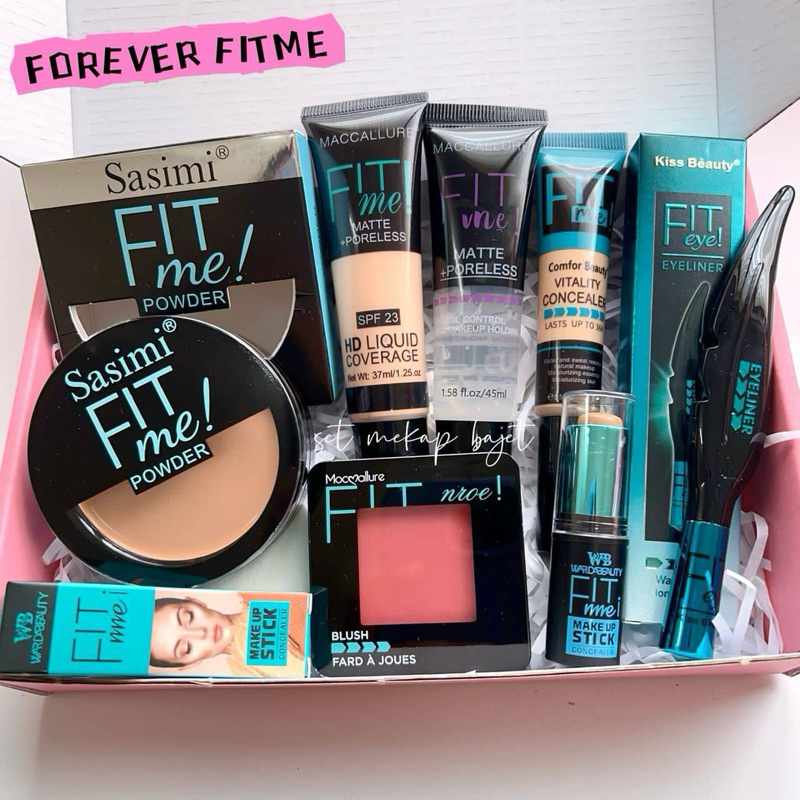SET MAKEUP FITME LENGKAP 💙💙 SET MAKEUP BERKUALITI | JOM ORDER SEGERA ...