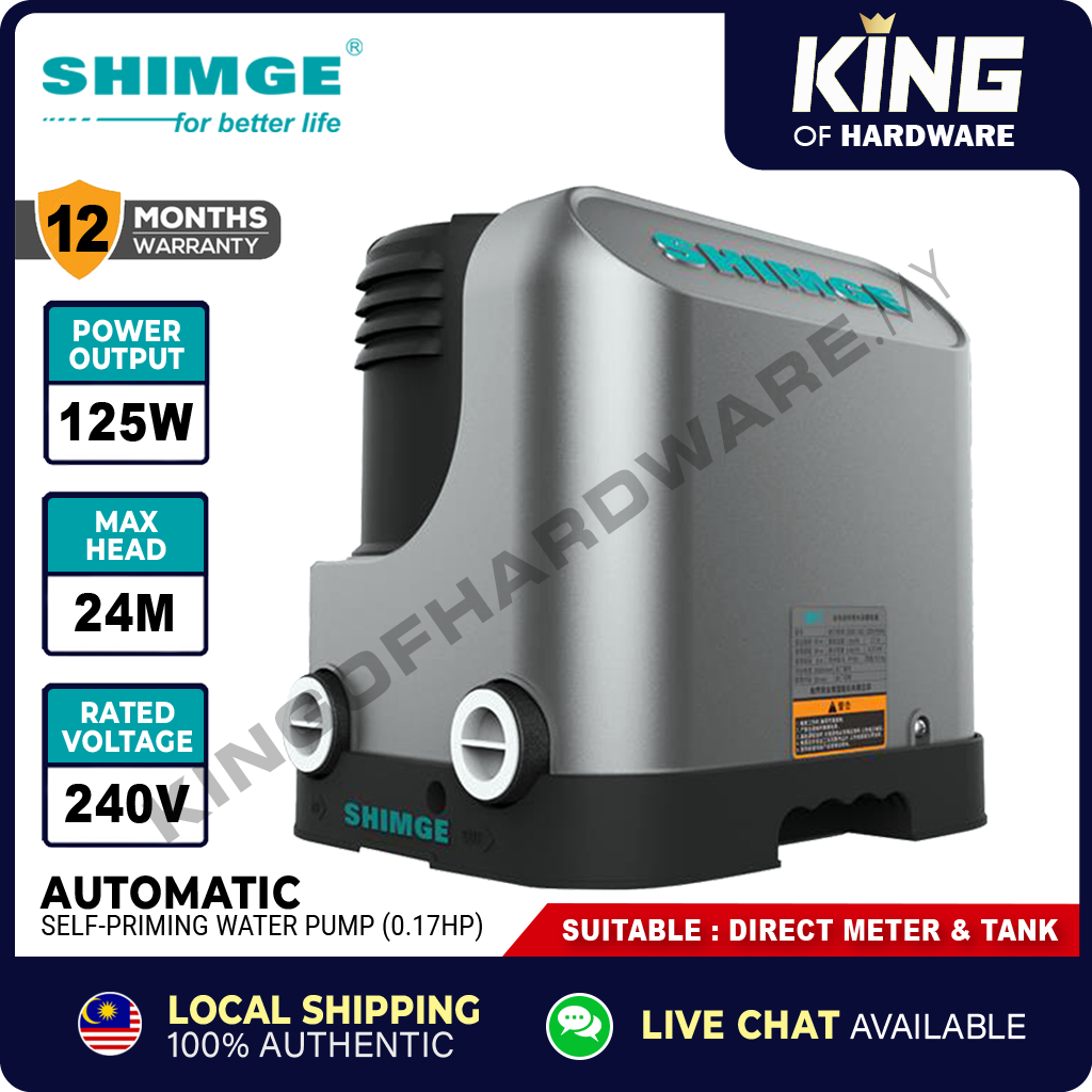 (Free Shipping) SHIMGE Automatic Self-Priming Pump 0.5HP & 1HP | PZ125 ...