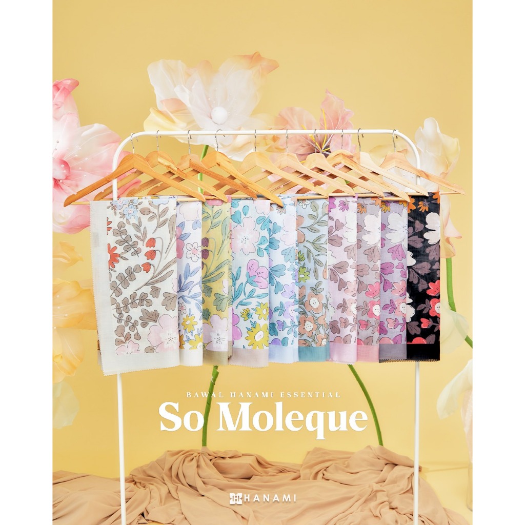 BAWAL HANAMI ESSENTIAL l So Moleque l Premium Cotton Voile l Laser Cut ...