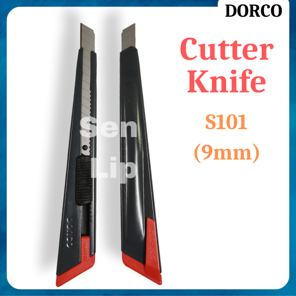 DORCO Cutter Knife S101 (9mm) / Cold Rolled Steel Utility Knife with ...