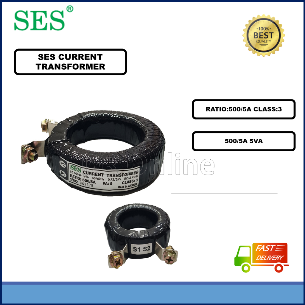 SES Current Transformer CT COIL Class 3 ,5VA ,60A,100A,150A,200A,250A ...