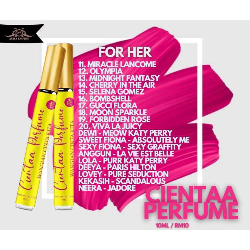CIENTA PERFUME ORIGINAL HQ | Shopee Malaysia