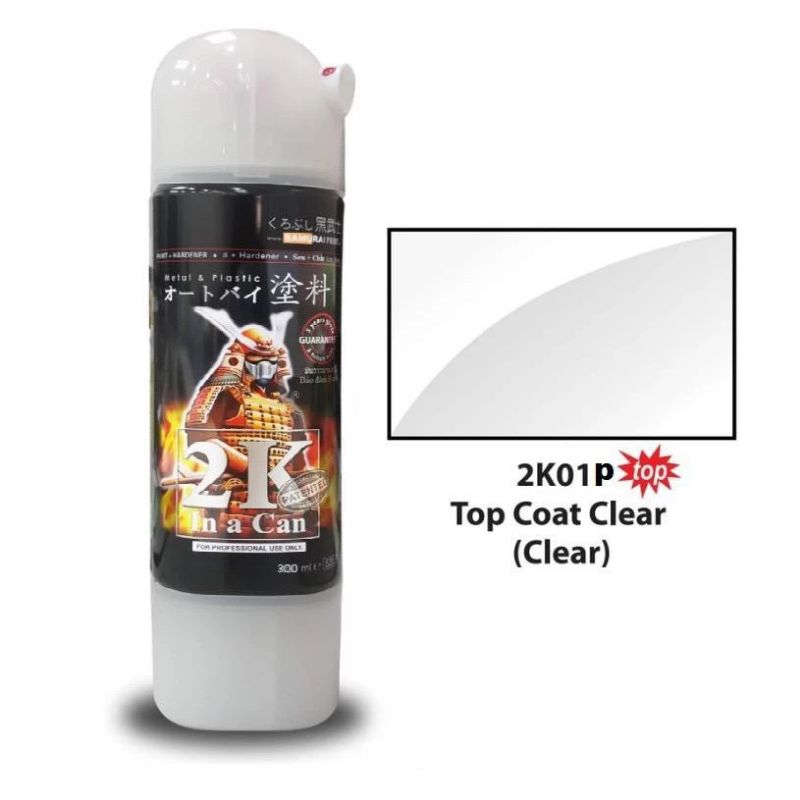 Samurai 2K01 Top Coat Clear AerosolSpray Paint 400ml | Shopee Malaysia