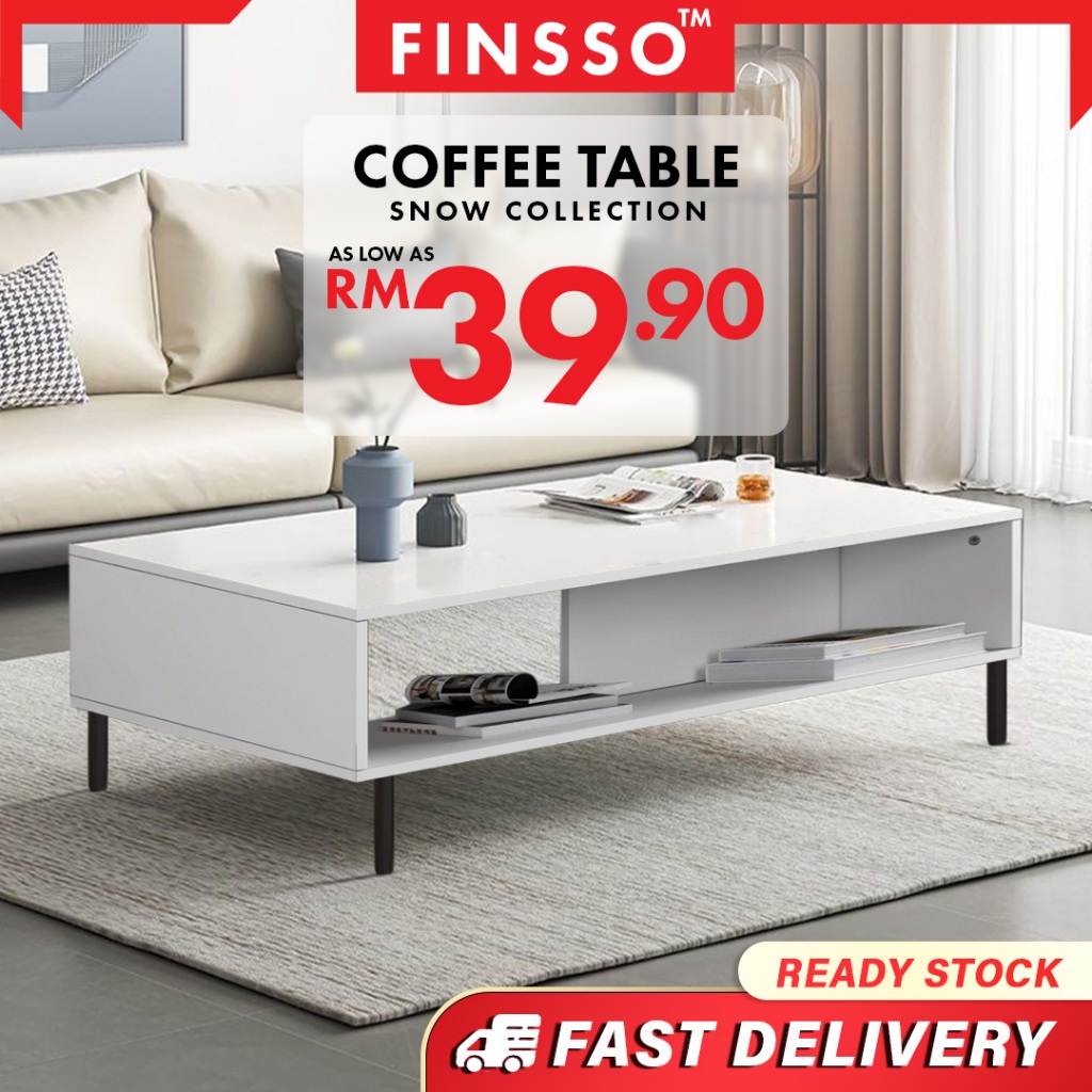 FINSSO !! : LAGI BESAR !! 3.5 FT Modern Coffee Table / GION Modern side table with drawer / Meja ...