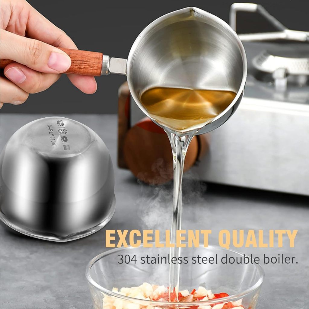Premium Quality 304 Stainless Steel Small Saucepan With Easy Pouring ...