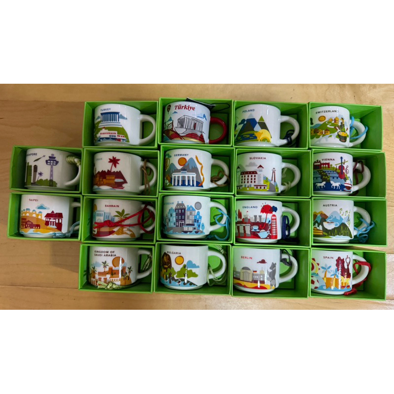 Starbucks 2oz Demi You Are Here YAH mini mug Ornament Espresso mug ...