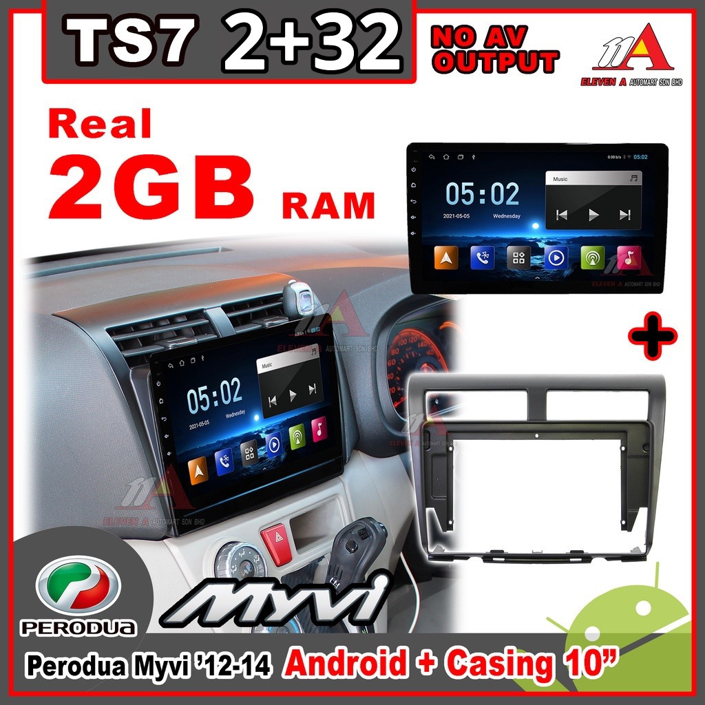 [TS7/T100/T133] Perodua Myvi '12-14 Android Car Player 9" inch Lagi Best IPS Screen with Casing ...