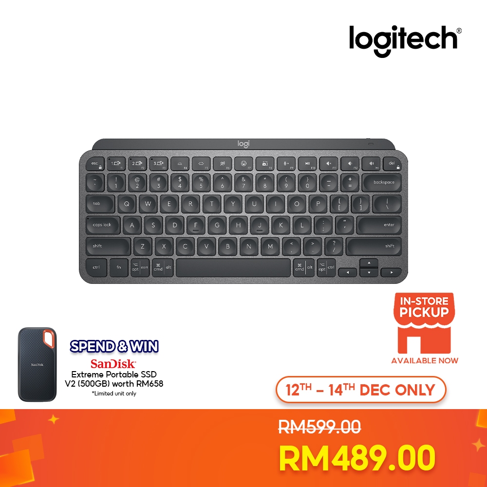 Logitech MX Keys Mini Minimalist Wireless Illuminated Keyboard | Shopee Malaysia