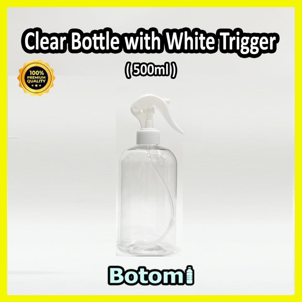 250ml 300ml 500ml Transparent Amber Plastic Bottle with Trigger Sprayer ...