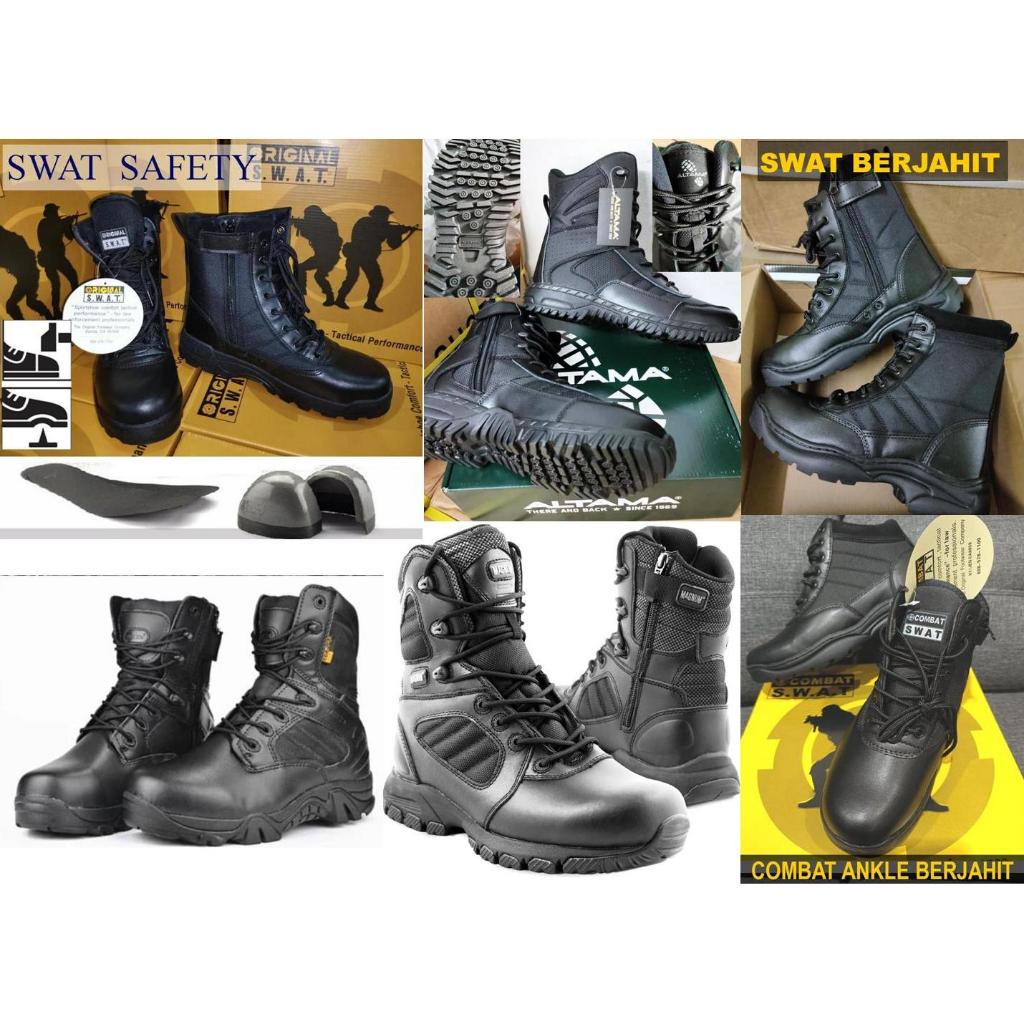 SWAT ALTAMA Leather Boots Kasut Kulit Tactical Boots DELTA Kasut ...
