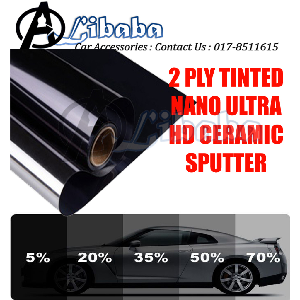 TINTED Nano Ultra HD Ceramic Sputter UV 99% Tinted Window Film | Shopee ...
