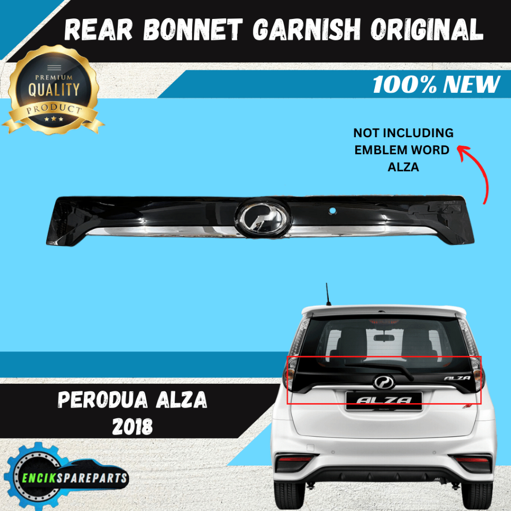 Perodua Alza 2018 Rear Bonnet Boot Cover Garnish With Logo Original 100 ...