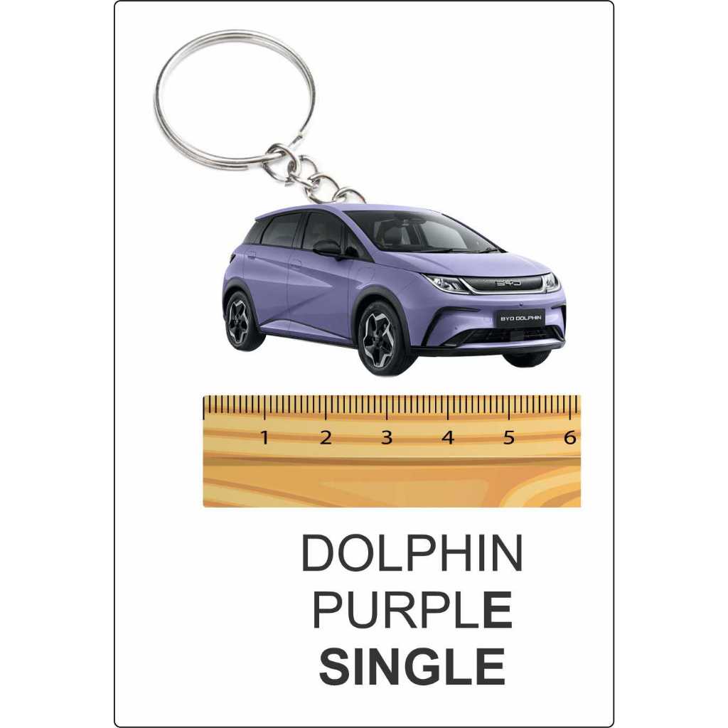 BYD DOLPHIN PURPLE 2D KEYCHAIN | Shopee Malaysia