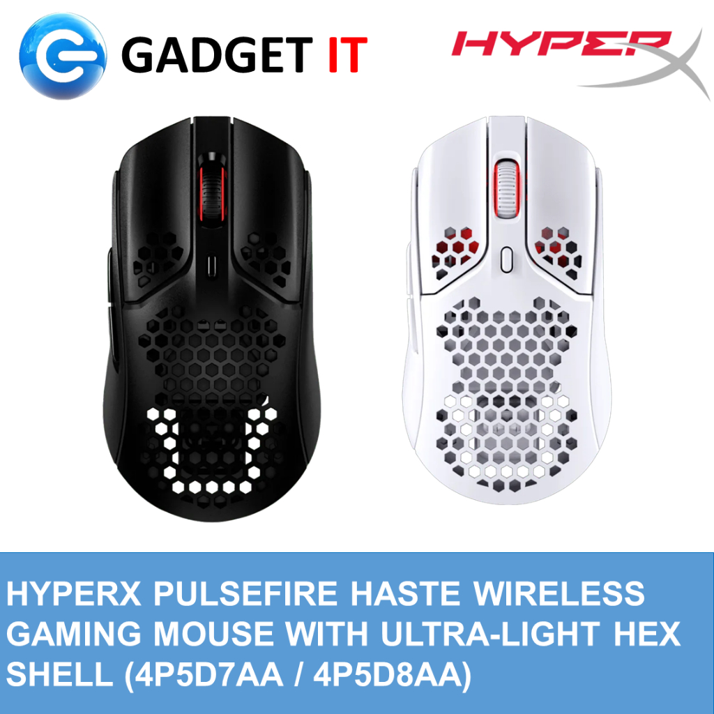 HYPERX PULSEFIRE HASTE WIRELESS GAMING MOUSE WITH ULTRA-LIGHT HEX SHELL ...