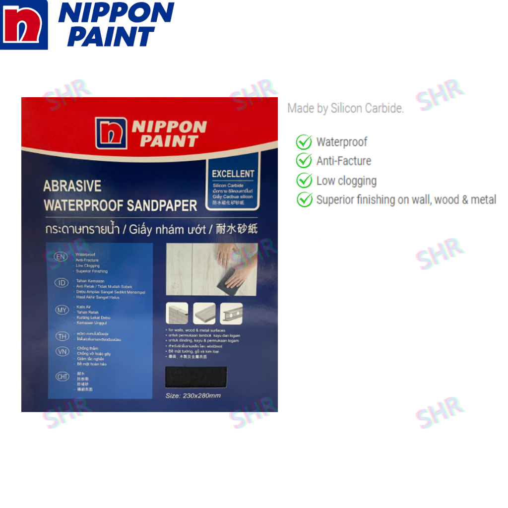 NIPPON PAINT Abrasive Waterproof Sand Paper / Kertas Pasir / 砂纸 [100 ...