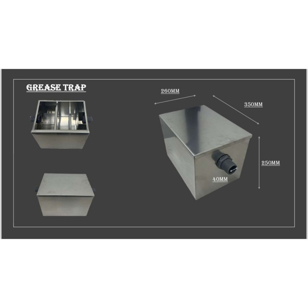 STAINLESS STEEL GREASE TRAP / PERANGKAP MINYAK GRIS SIZE S (20L) / M ...