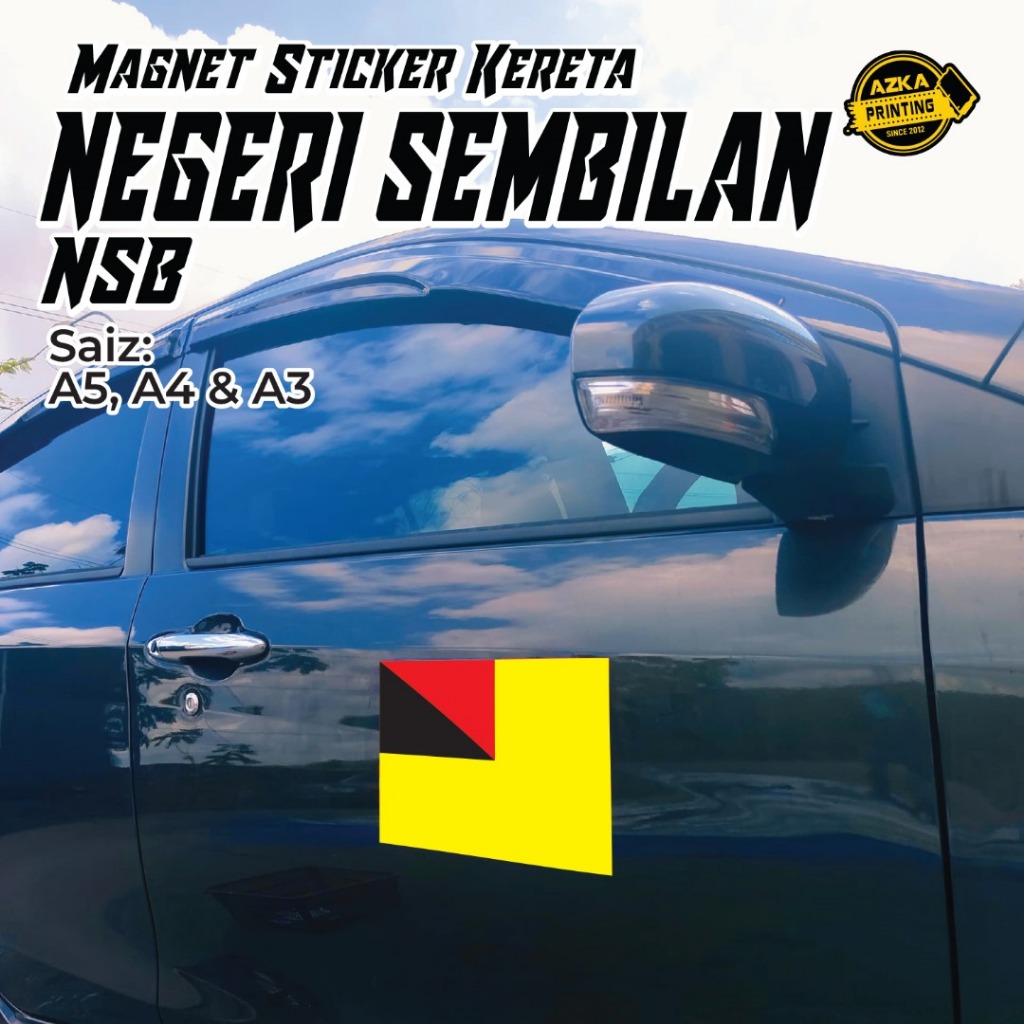 STICKER MAGNET BENDERA KERETA / BENDERA MALAYSIA / BENDERA NEGERI ...