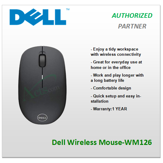 Dell Wireless WM126 Mouse (BLACK) | Shopee Malaysia