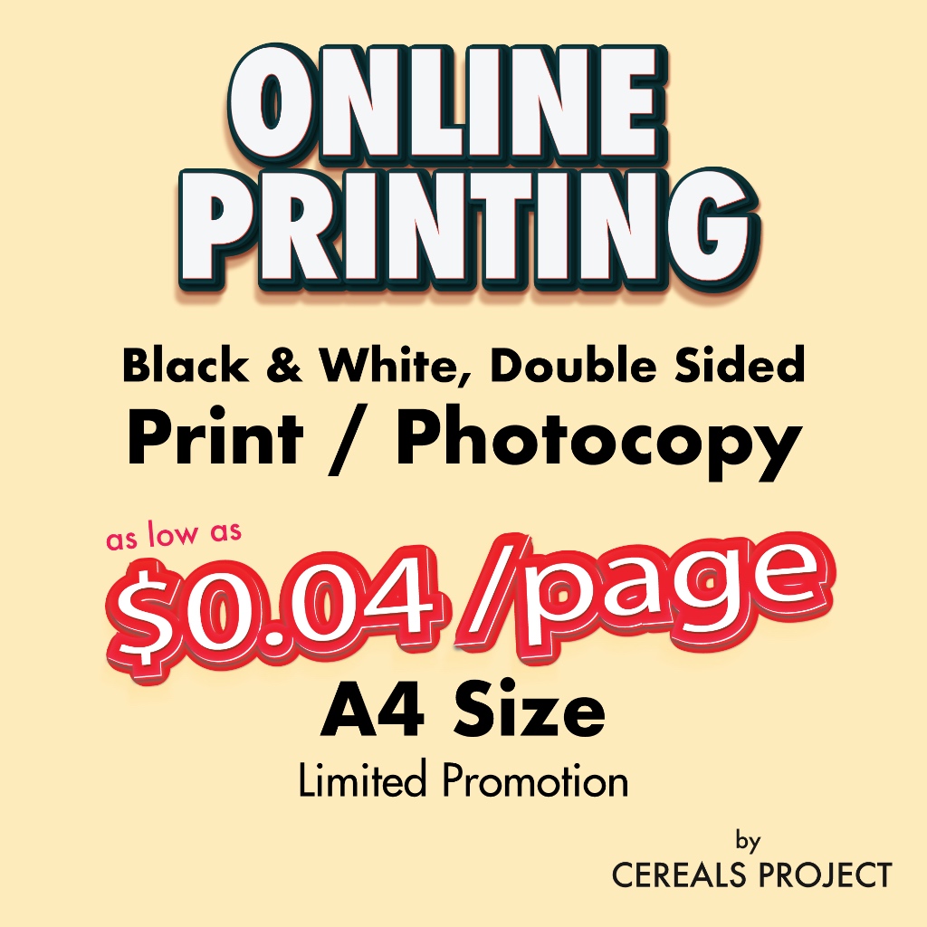 🔥🔥 RM0.04 A4 Online Printing Service | A4 Size Black & White Double ...
