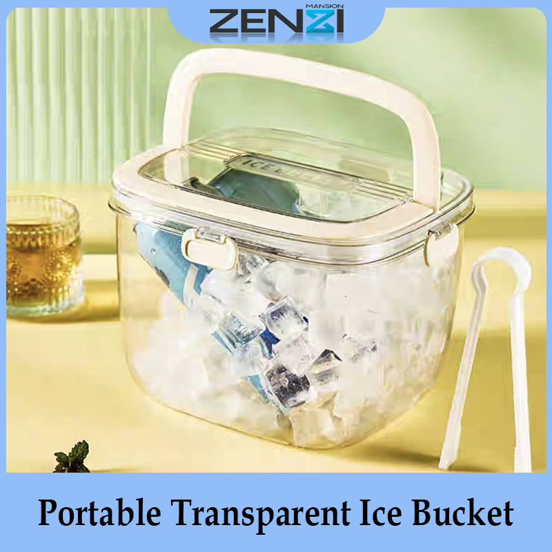 Portable Ice Bucket for Champagne Drinks Portable Transparent with ...