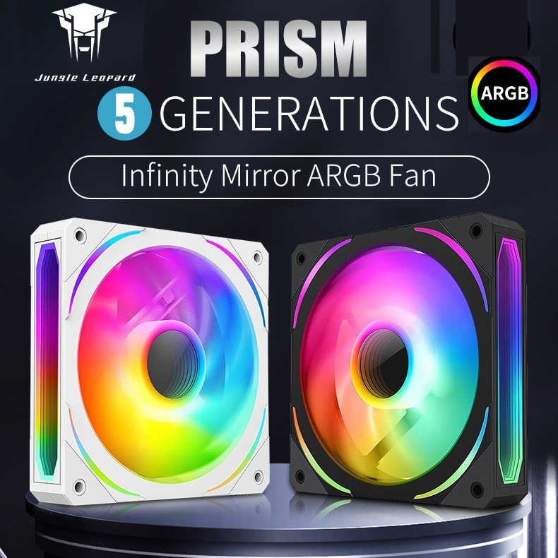 Jungle Leopard Prism GEN5 Black / White 5V ARGB 3Pin PWM 12CM Casing ...
